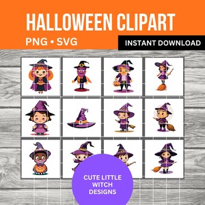 Cute Halloween Clipart Bundle, Cute Ghost PNG, Cute Ghost SVG, Black ...