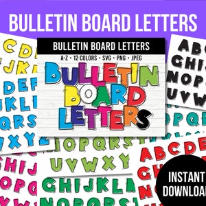 Printable Doodle Bulletin Board Letters: Classroom Decor (SVG, PNG ...
