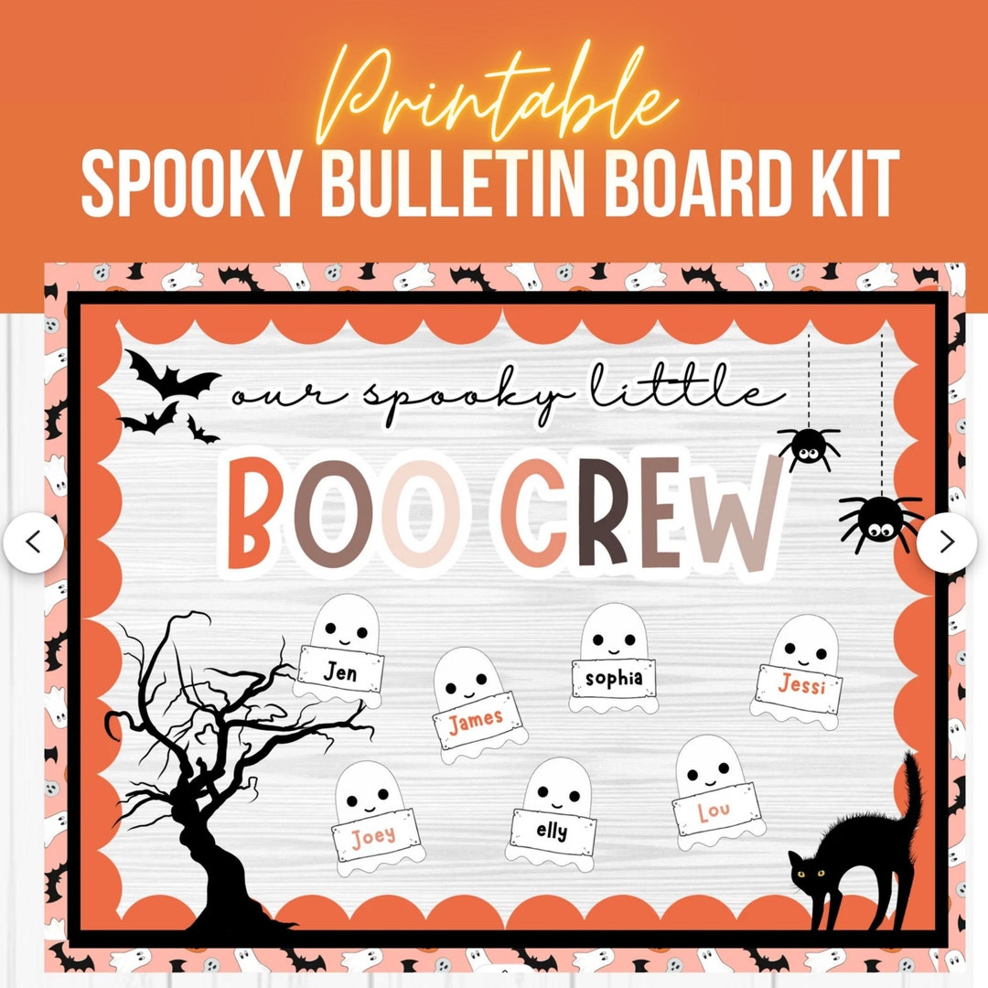 Fall Halloween October Bulletin Board Kit, Boo Crew Bulletin Board ...