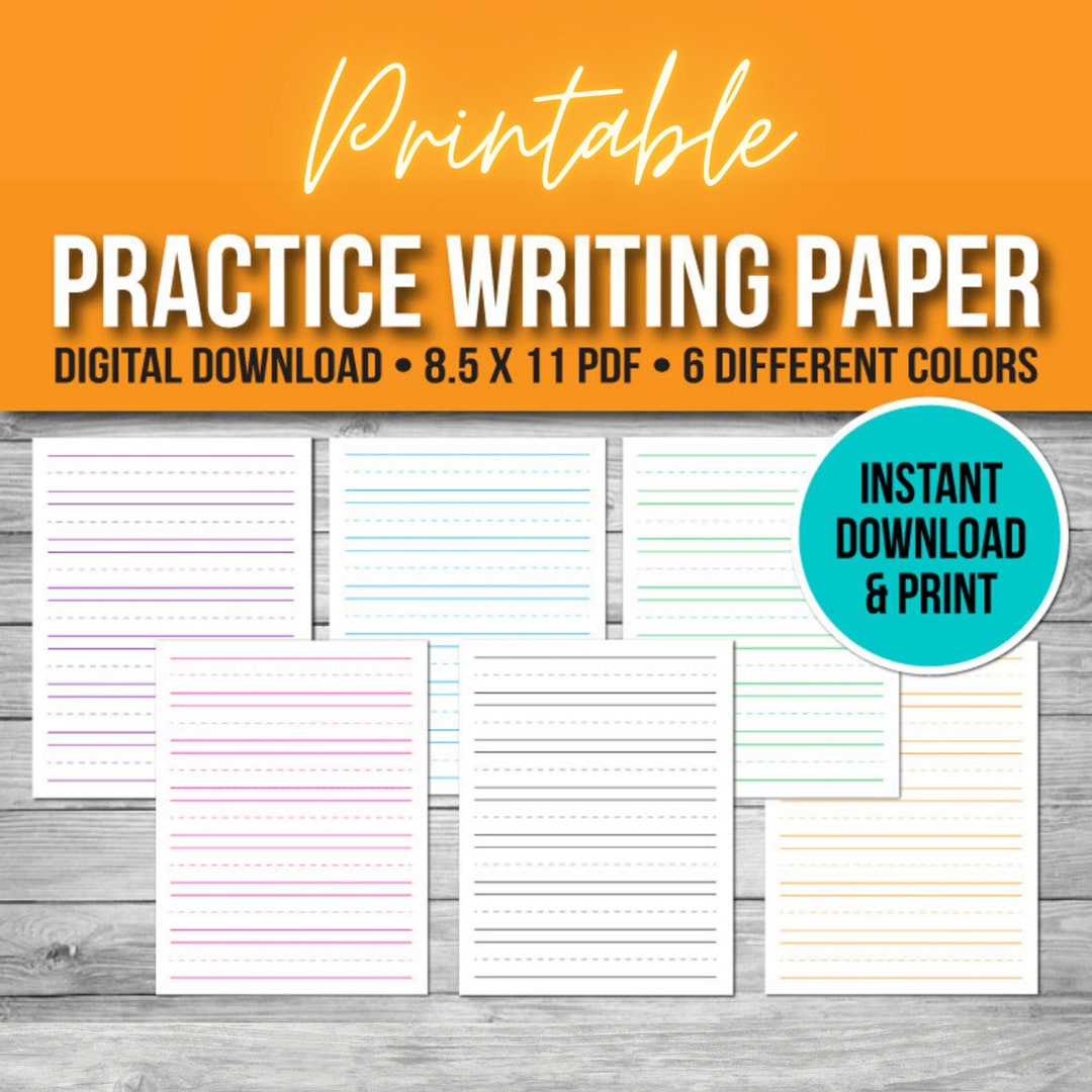 Printable Lined Paper Bundle, Wide Rule College Rule, Notebook Lined ...