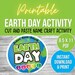 Earth Day Cut and Paste Printable Activity, Spring Activity, Earth Day ...