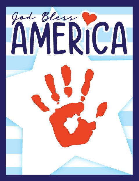 USA Handprint Art Printable Keepsake 4th of July Craft - Etsy