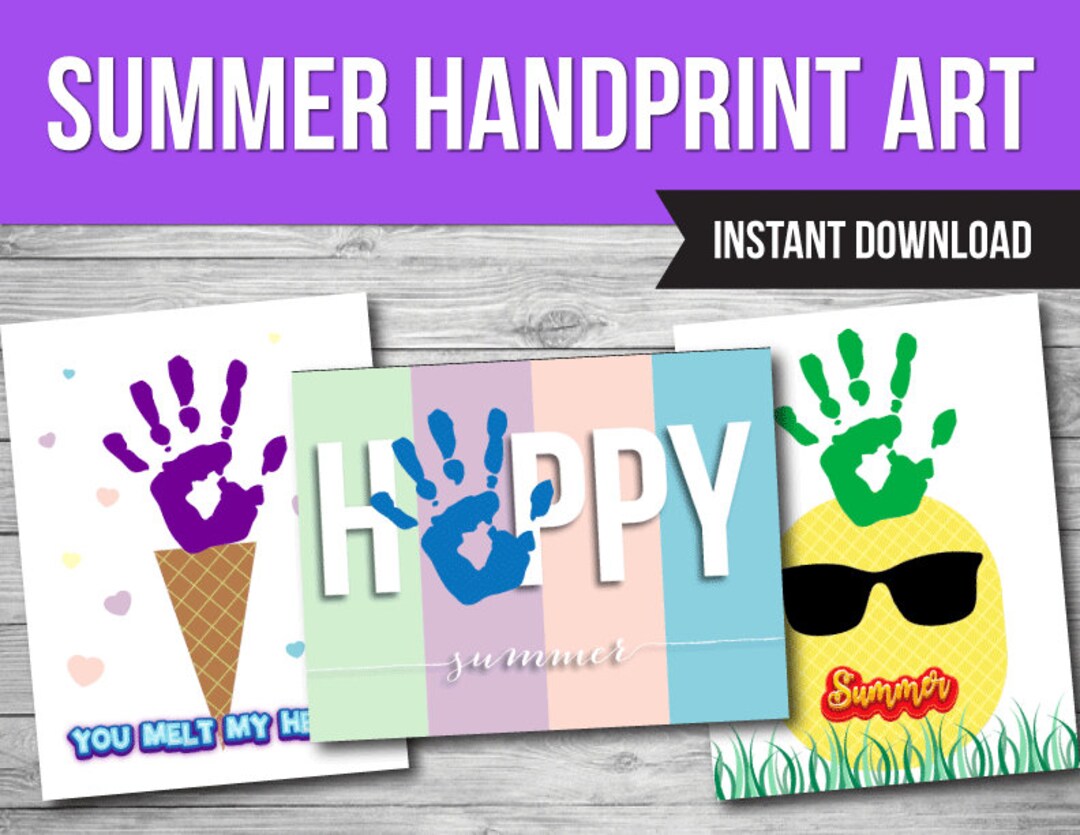 Summer Handprint Art: Kids Spring Craft Activity - Etsy