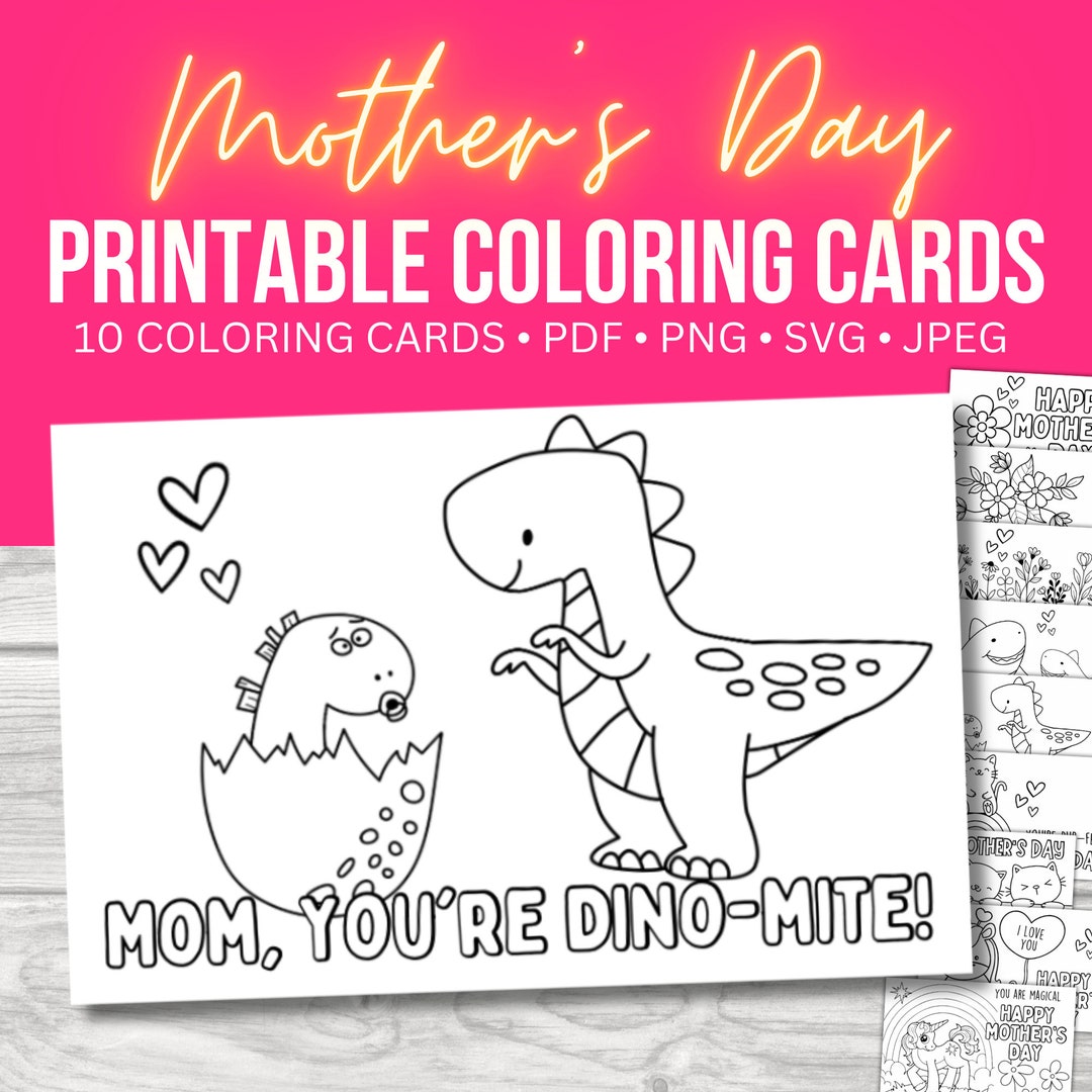 10 Tarjetas Para Colorear Del Día De Las Madres Tarjeta Del Día De Las