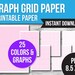 Printable Graph Paper Bundle Grid Paper Graph Paper Colored - Etsy