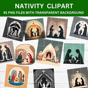 Nativity Scene Clipart, Printable Nativity, Nativity Clipart, Christian ...