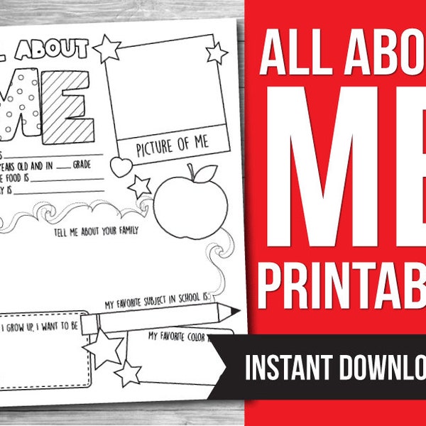 All About Me Printable - Etsy