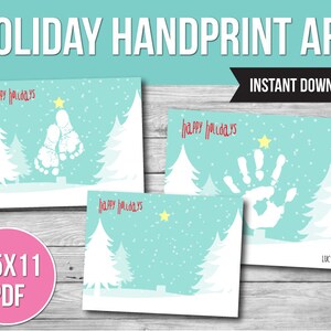 Handprint Art Craft, Christmas Handprint Craft, Holiday Activity ...