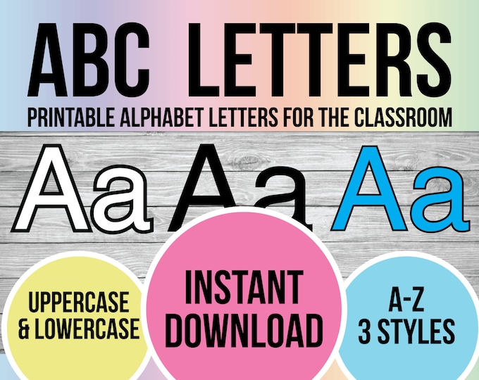 ABC Capital Letters Pdf Full Alphabet & Individual Letters Total 27 ...