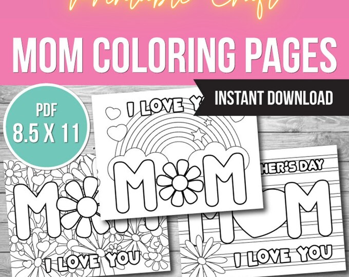 Printable Foldable Mother's Day Coloring Card, Mothering Sunday Mother ...