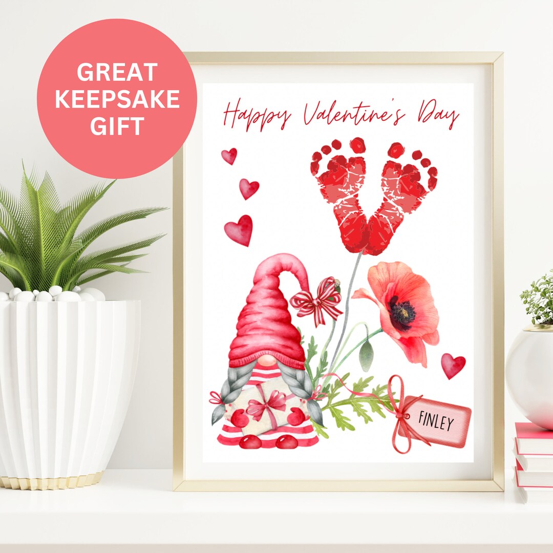 Valentine Handprint Art, Handprint Art Craft, Handprint Footprint ...