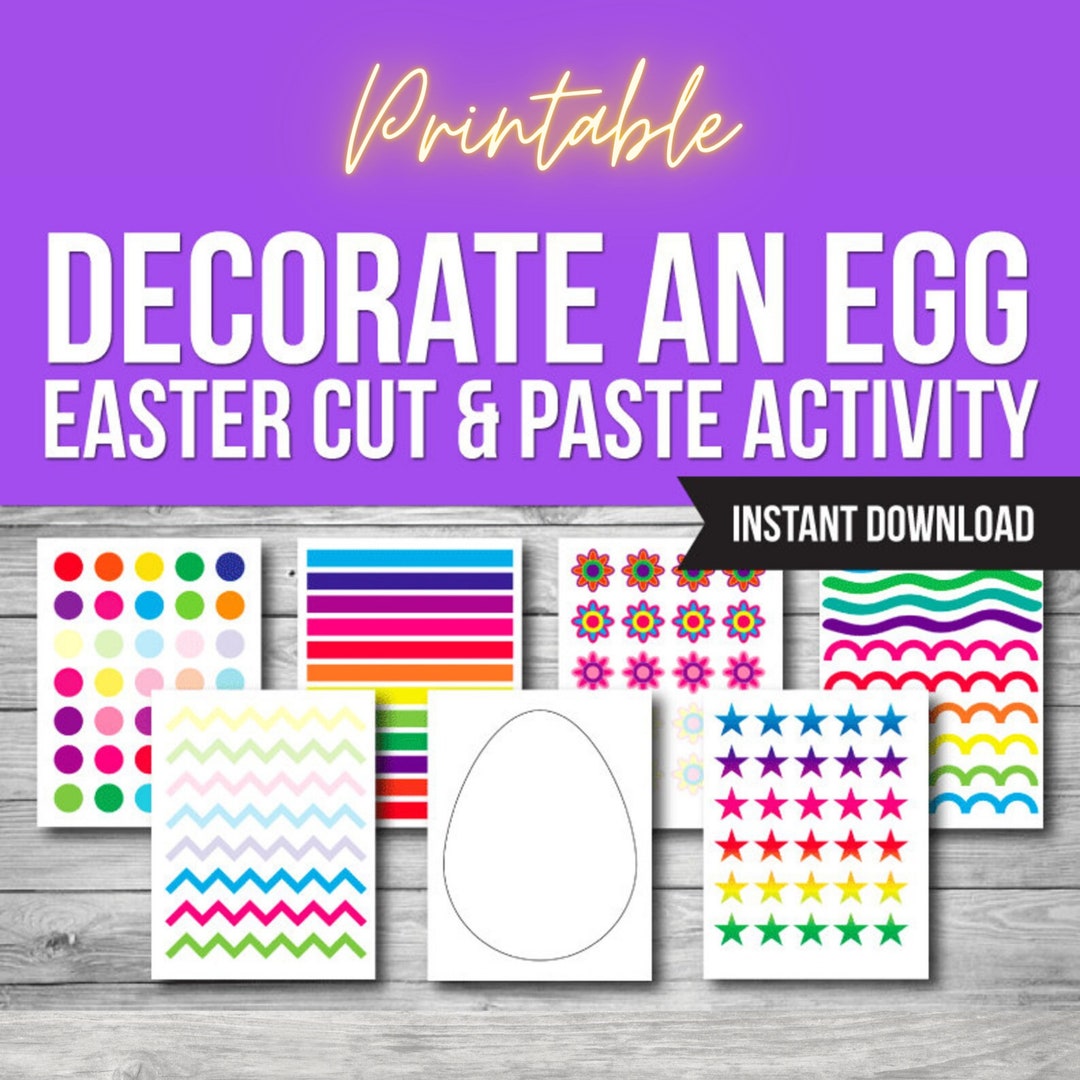 Easter Egg Decoration Activity | Printable Easter Craft for Kids | DIY ...