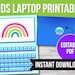 Kids Printable Laptop, Laptop Printable for Kids, Pretend Play ...