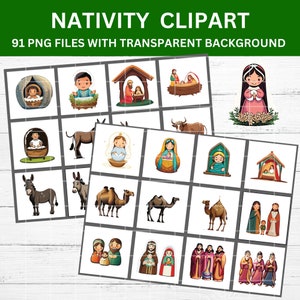 Nativity Scene Clipart, Printable Nativity, Nativity Clipart, Christian ...
