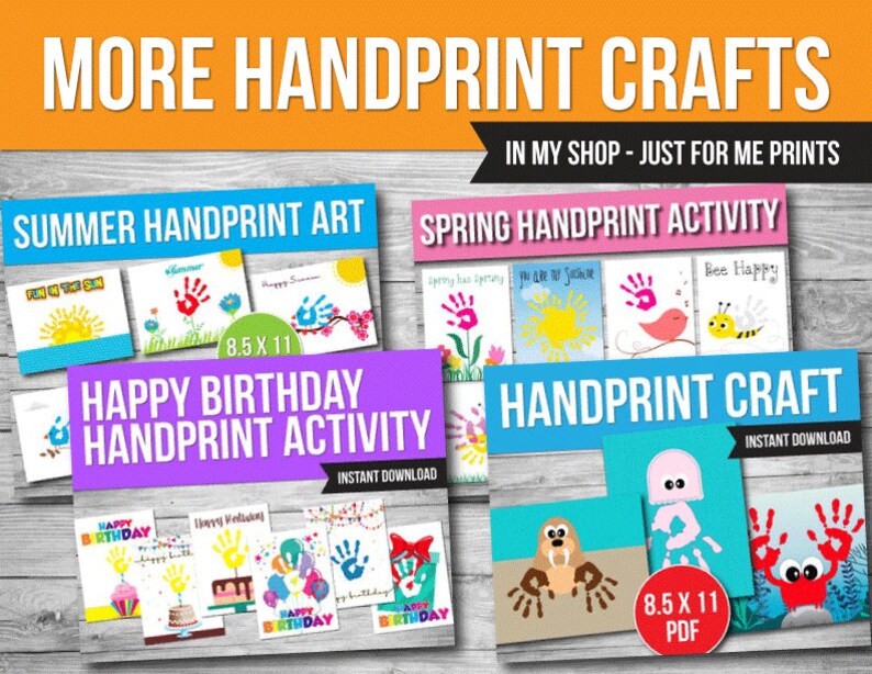 Handprint Activity Printable Keepsake Art Spring Classroom - Etsy