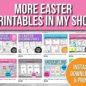 Easter Cookie Card Printable: PYO Cookie Tag (PDF) - Etsy