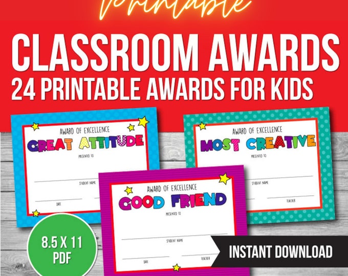 Student Awards, End of Year Award Printable, Distance Learning End of ...