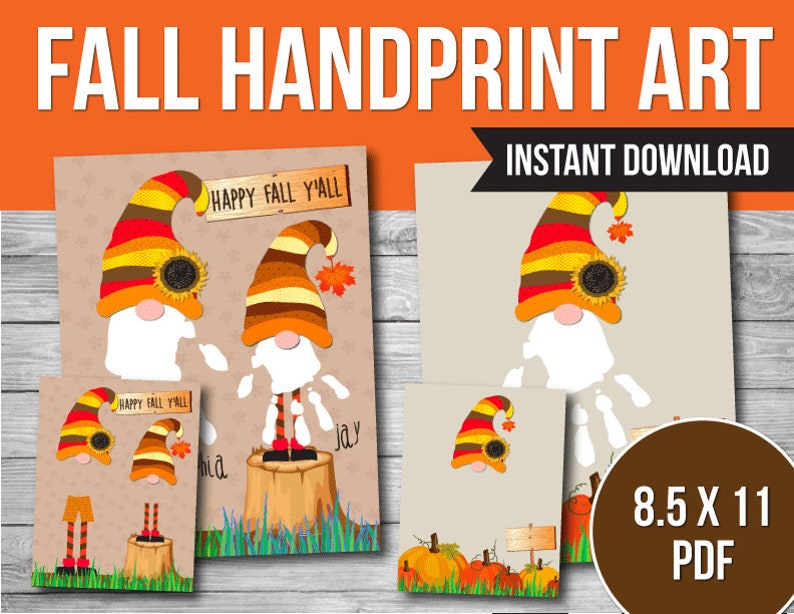 Fall Handprint Art Preschool Craft for Kids, Toddler Art Activity ...