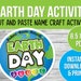Earth Day Cut and Paste Printable Activity, Spring Activity, Earth Day ...
