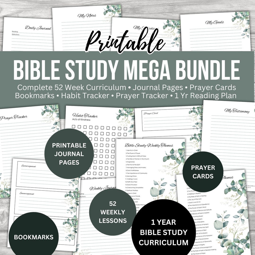 Bible Study Printable Mega Bundle, Women of Faith Bible Study Guide ...