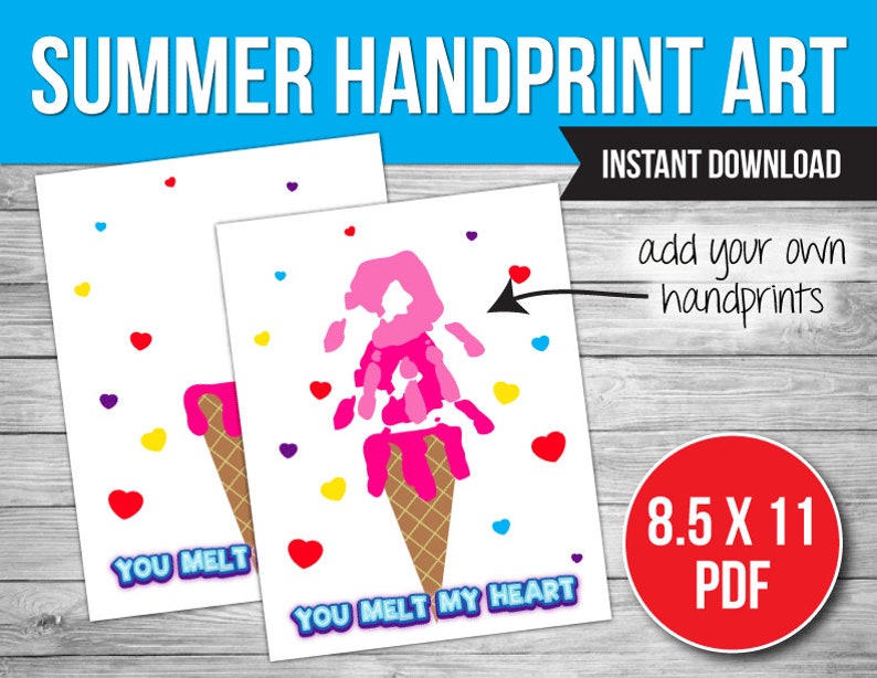 Handprint Activity Printable Keepsake Art Spring Classroom - Etsy