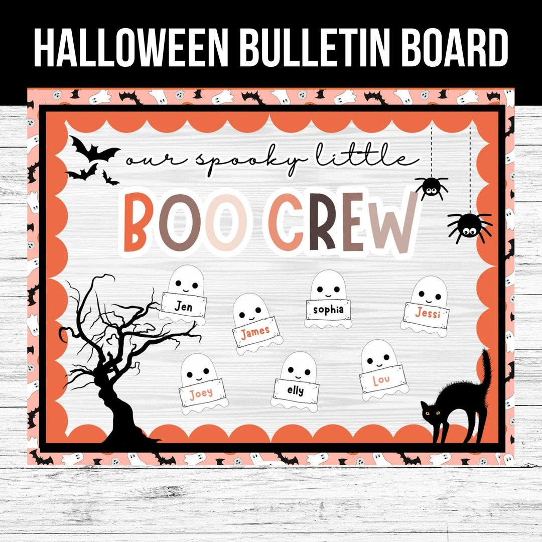 Halloween Bulletin Board Kit, Boo Crew Bulletin Board Printable ...