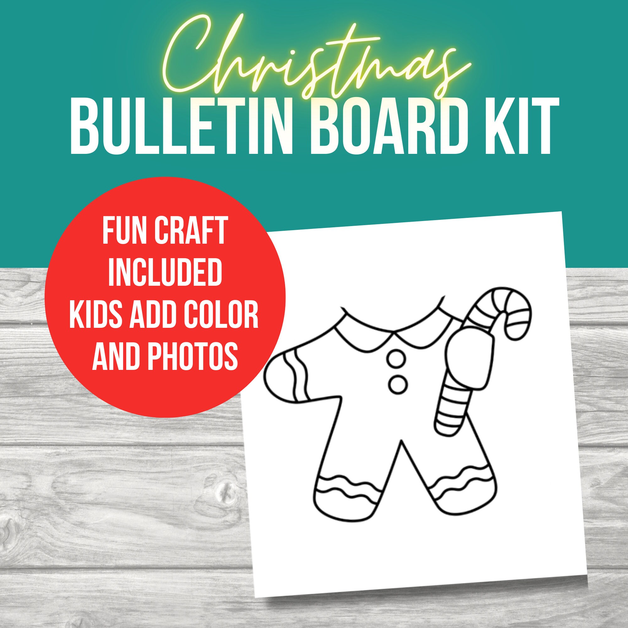Christmas Bulletin Board Kit student Activity December - Etsy