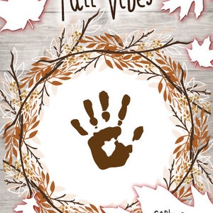 Fall Handprint Craft Activity: Kids Printable (PDF Download) - Etsy