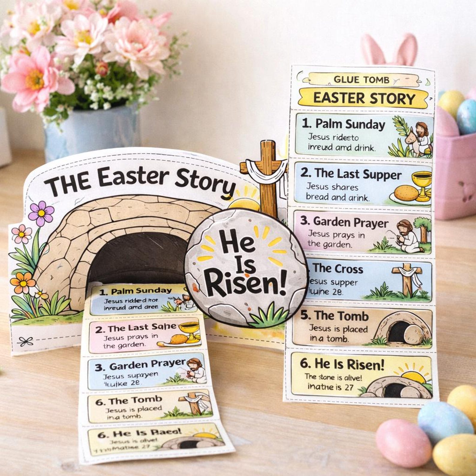 Christian Easter Story Craft, Empty Tomb Resurrection Activity (digital ...