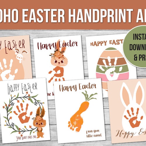 Easter Handprint Art Keepsake Art Easter Activity Craft - Etsy