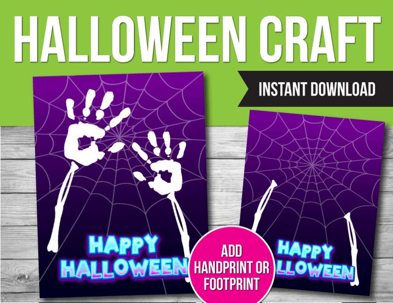 Printable Halloween Handprint Art for Kids, Toddler, Baby Activity - Etsy