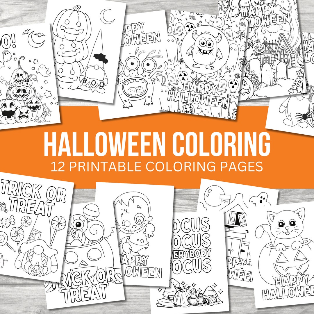 Halloween Coloring Pages for Kids: Fun Printable Activity (PDF Download ...