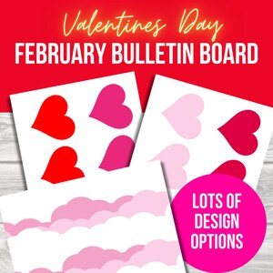 Valentines Bulletin Board Kit Printable, Valentines Classroom Decor ...