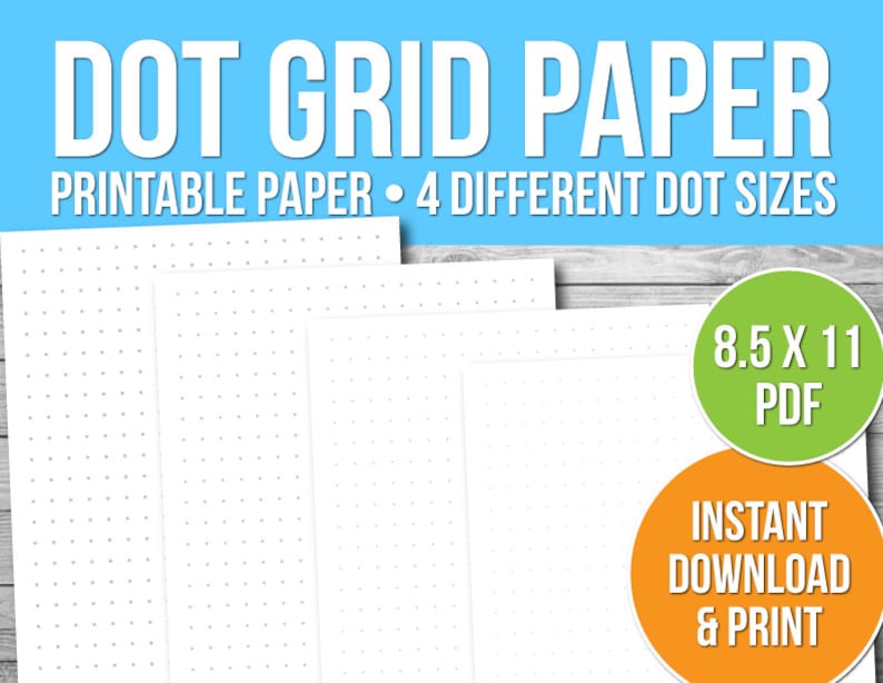 DOT GRID Paper Printable Bullet Journal Dot Grid Paper - Etsy