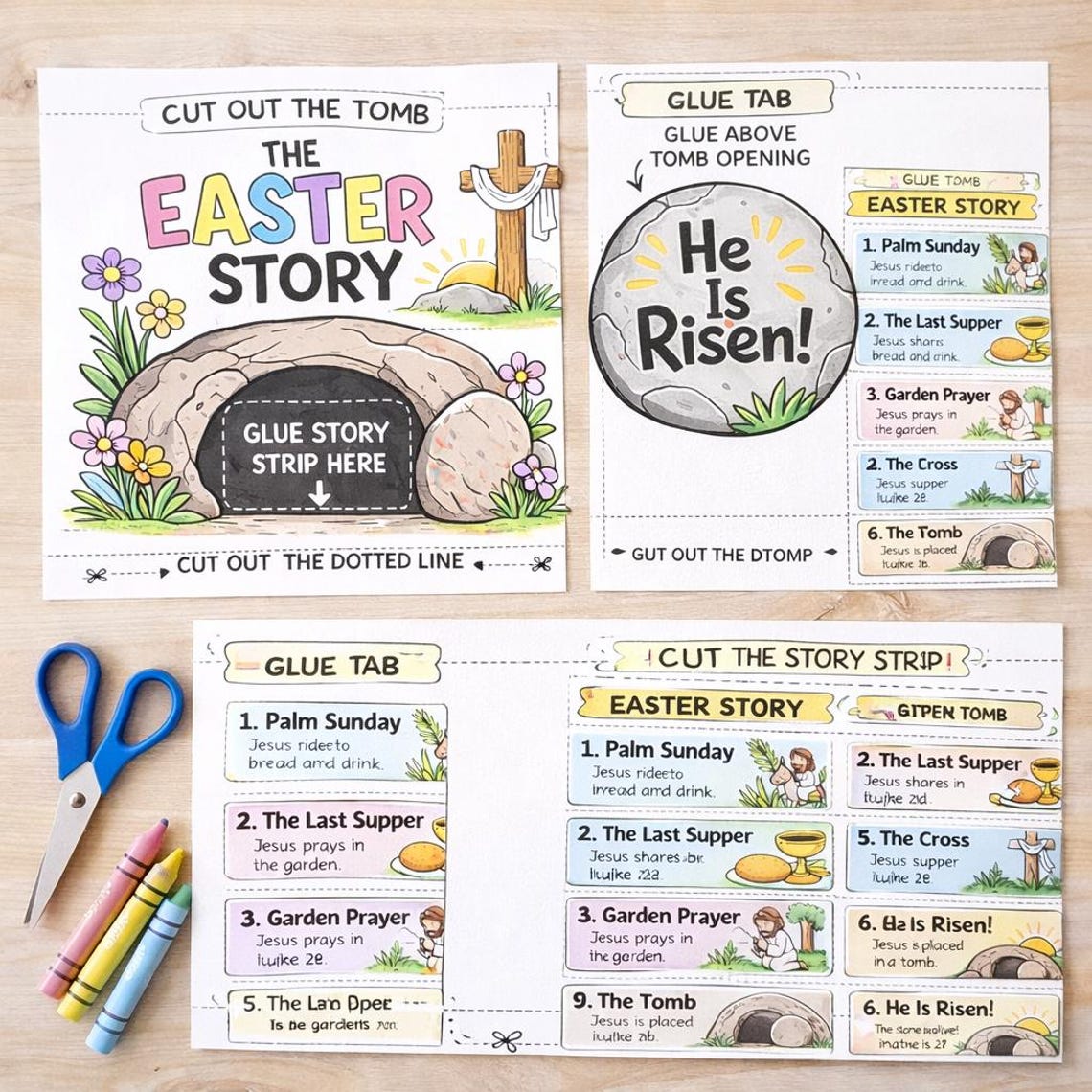 Christian Easter Story Craft, Empty Tomb Resurrection Activity (digital ...
