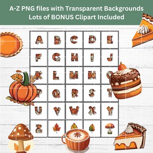 Fall Doodle Letters With Clipart, Doodle Font, Alphabet Letters, Doodle ...