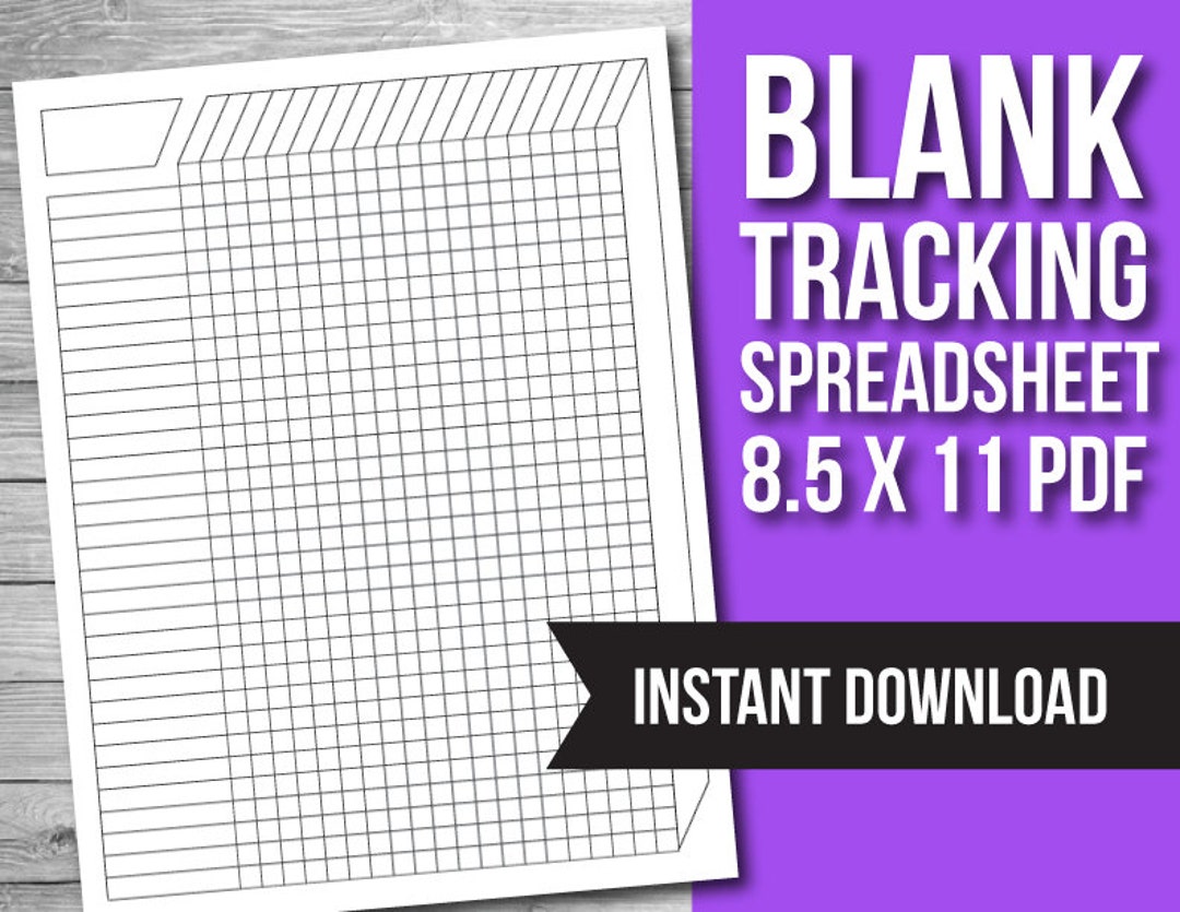 Blank Tracking Spreadsheet Inventory Tracker Instant - Etsy