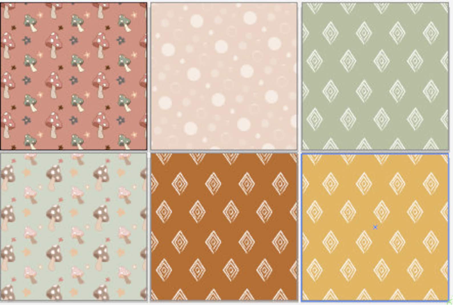 Boho Digital Paper Pack: 70s Retro Seamless Patterns - Etsy
