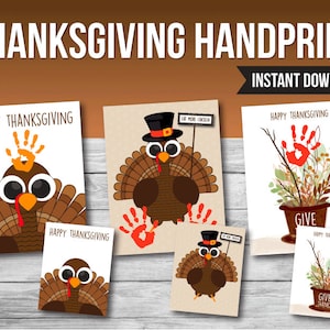 Thanksgiving Handprint Craft Activity, Fall Handprint Art, Fall ...