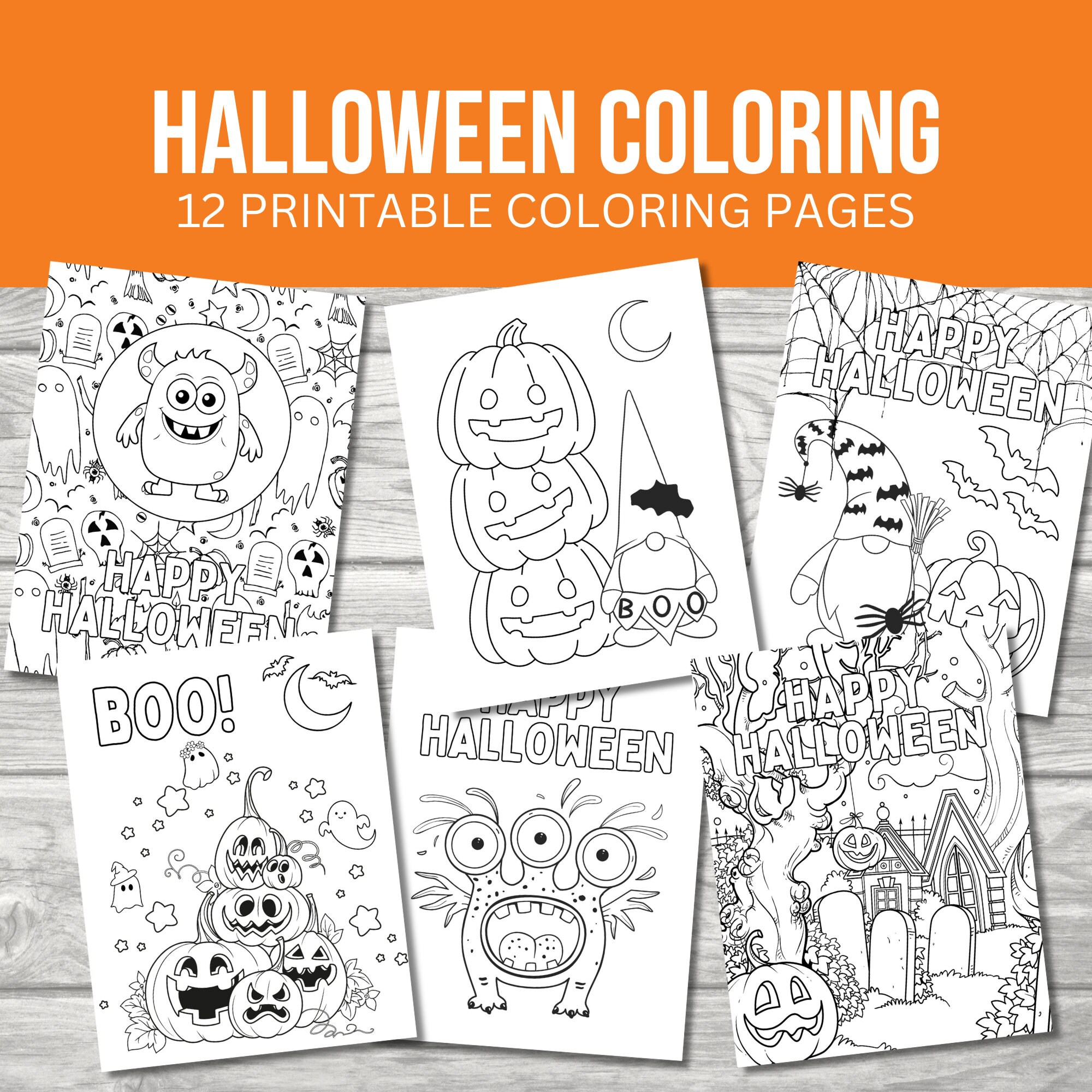 Halloween Coloring Pages for Kids: Fun Printable Activity (PDF Download ...