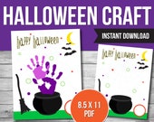 Halloween Handprint Craft Printable PDF Kids Halloween Craft - Etsy