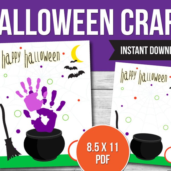 Halloween Handprint Craft - Etsy