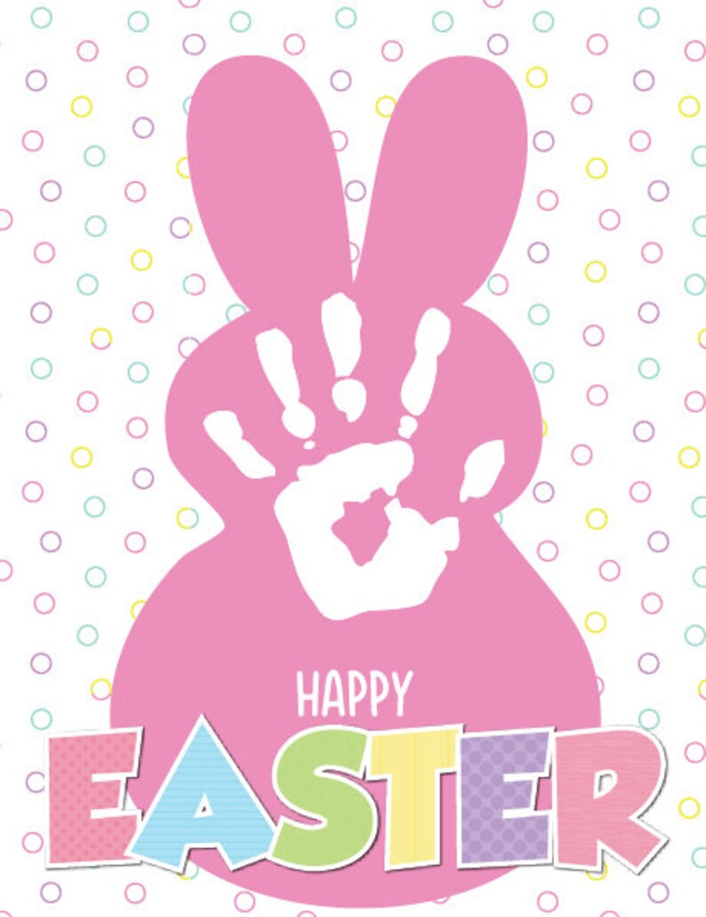 Easter Handprint Art: Kids Craft Activity - Etsy