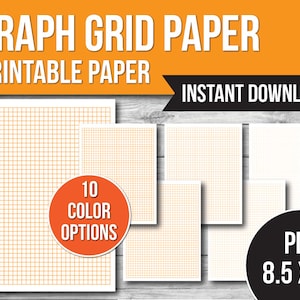 Printable Graph Paper Bundle, Grid Paper, Graph Paper, Colored ...