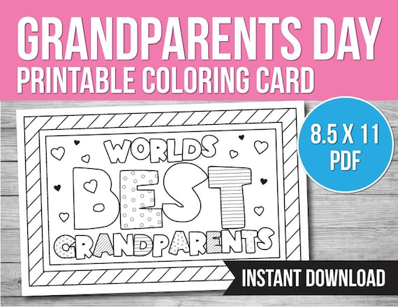 Grandparents Day Printable Coloring Pages