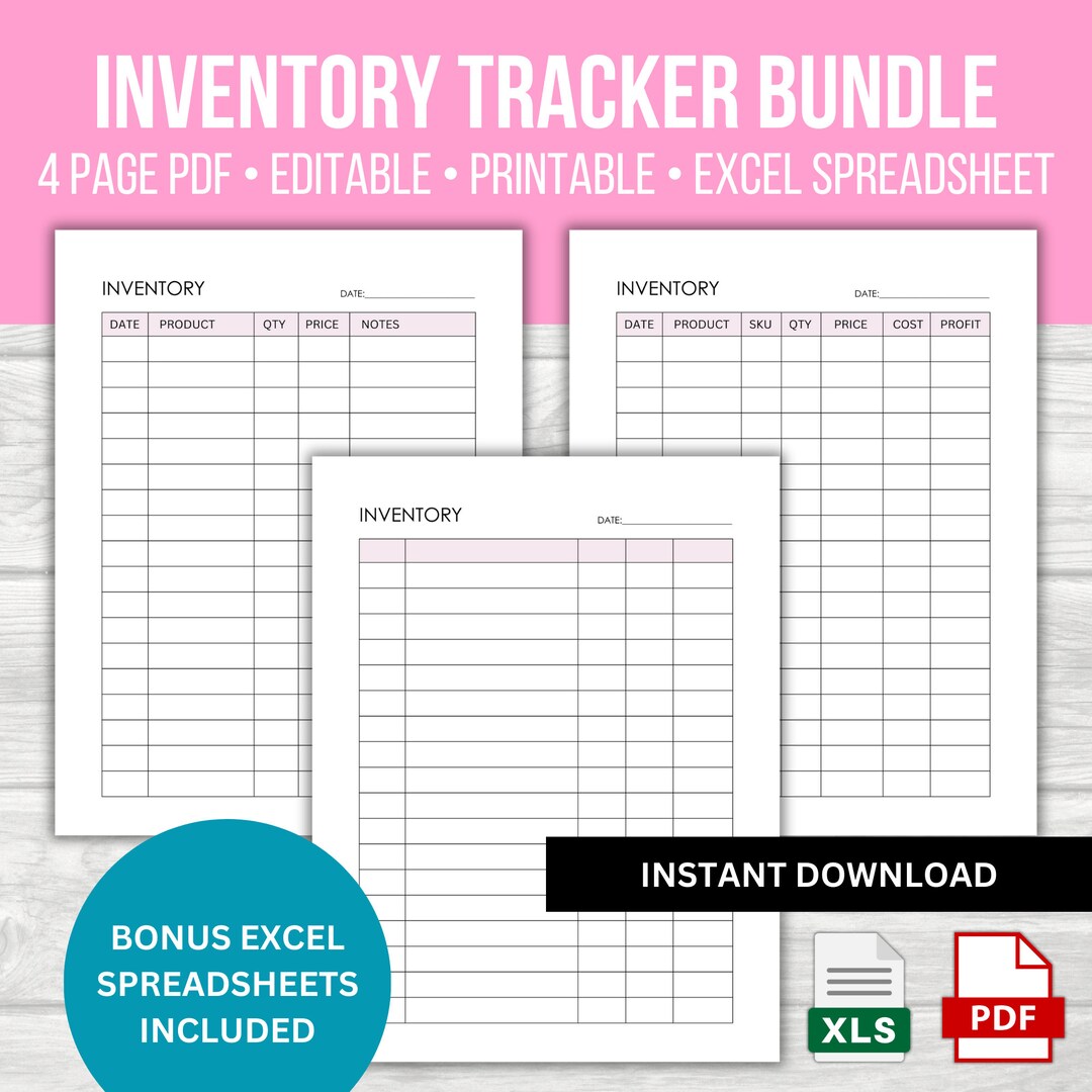 Inventory Tracker, Inventory Spreadsheet, Inventory Template, Inventory ...