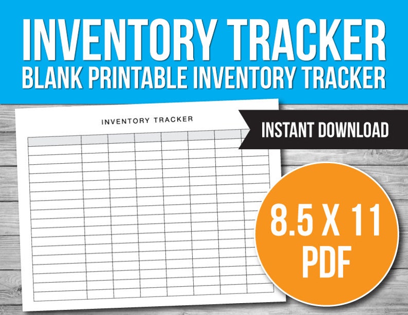 Inventory Tracker Printable Template Inventory Spreadsheet - Etsy