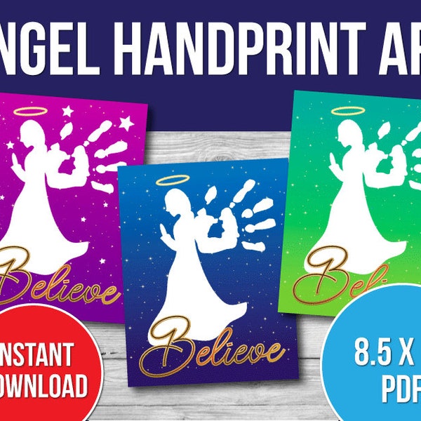 Handprint Angel - Etsy