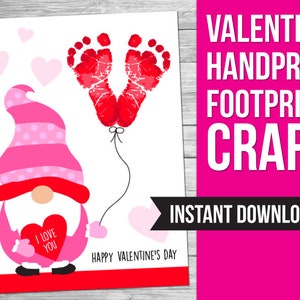 Valentine Handprint Art, Handprint Craft, Handprint Footprint ...