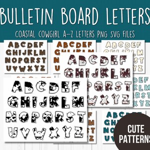Cowgirl Doodle Letters, Bold Printable Bulletin Board Letters ...